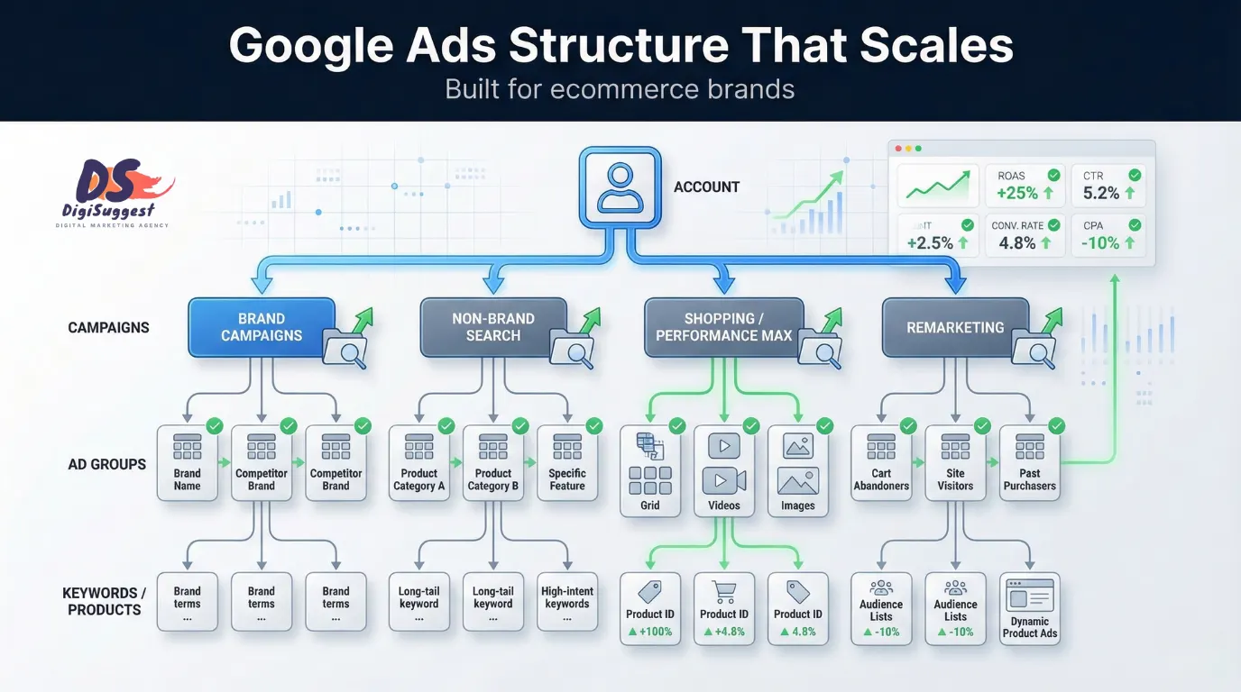 Best Google Ads Structure for Ecommerce Brands (India)